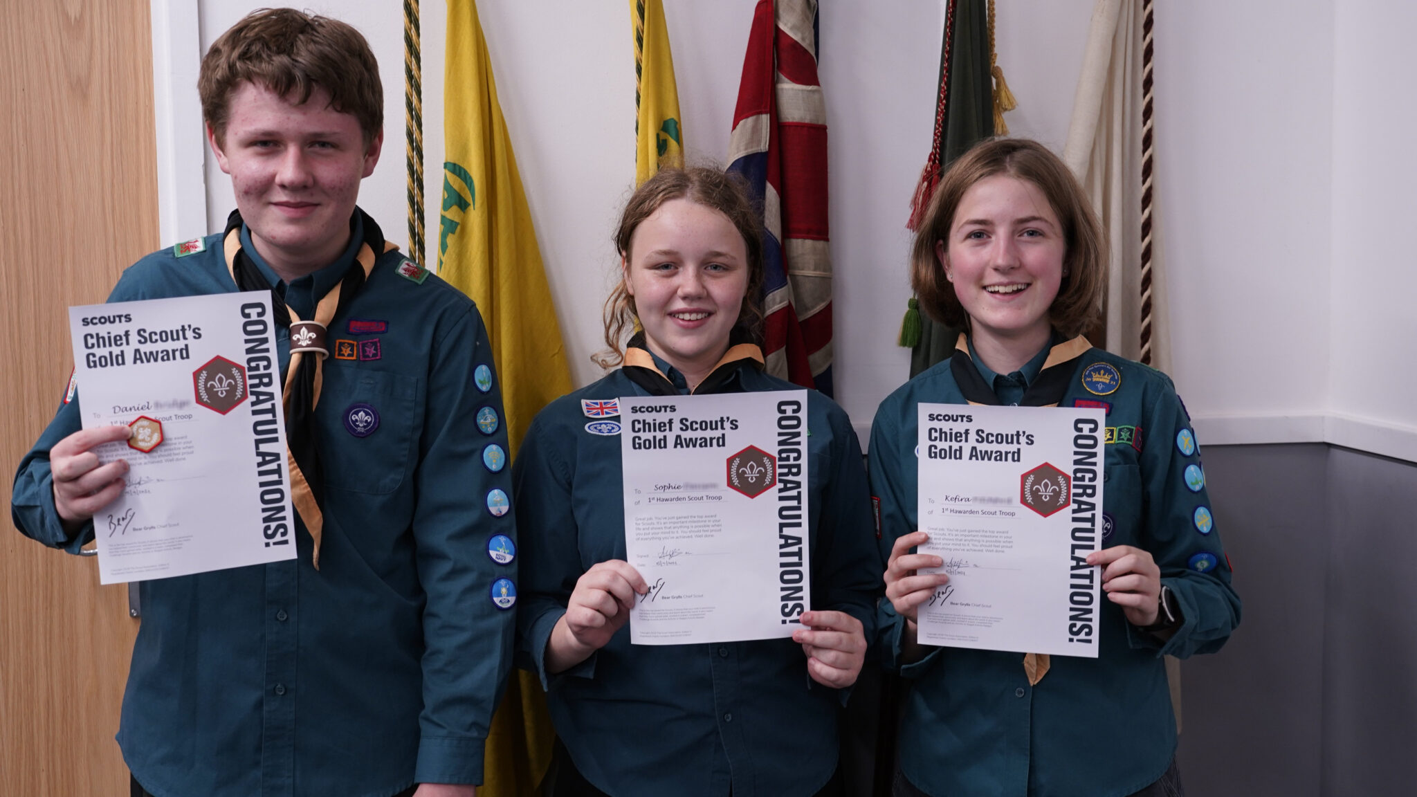 Chief Scouts Gold Awards – 1st Hawarden Scouts